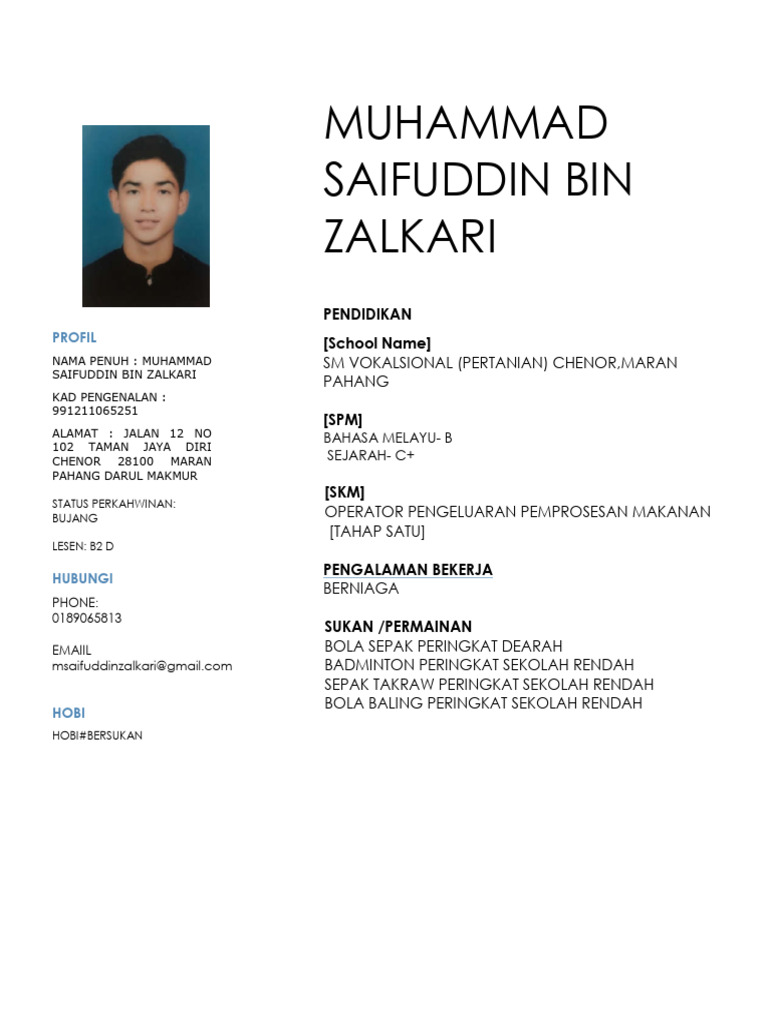 Resume Udin | PDF