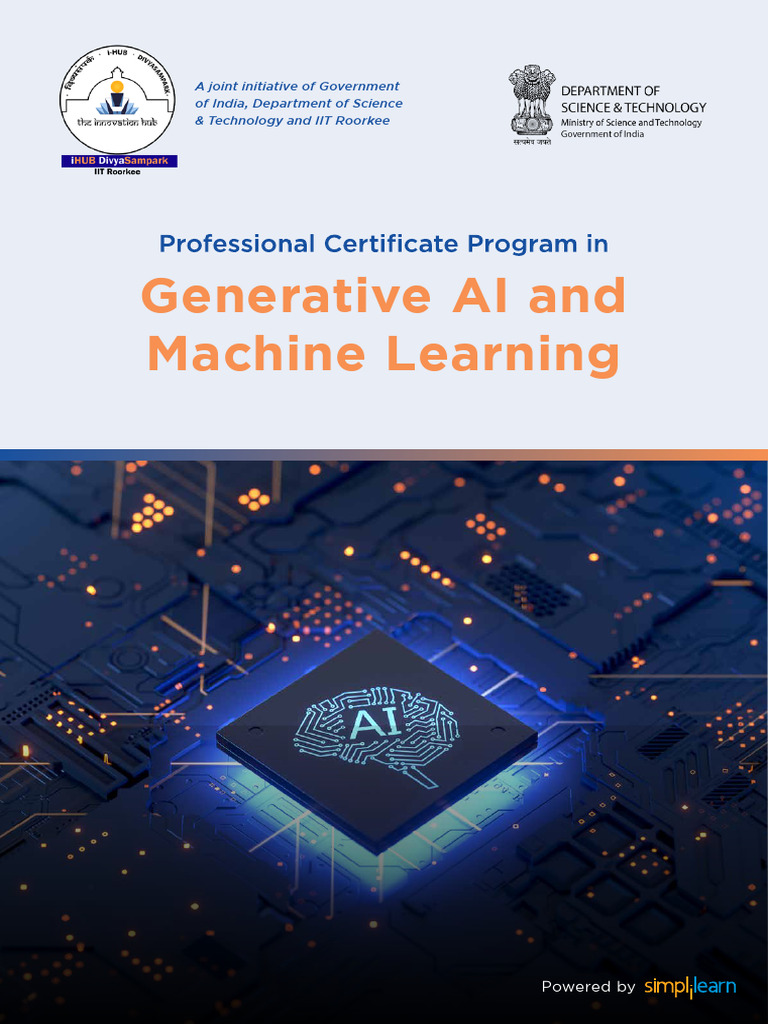 iHub_IITR_PCP in Generative AI and Machine Learning_41223 | PDF | Artificial Intelligence ...