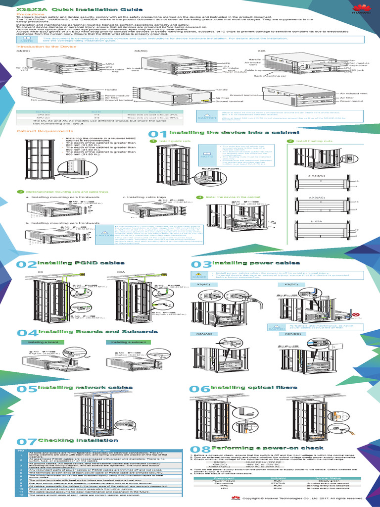 NE40E-X3&X3A Quick Installation Guide | PDF | Electrostatic Discharge ...