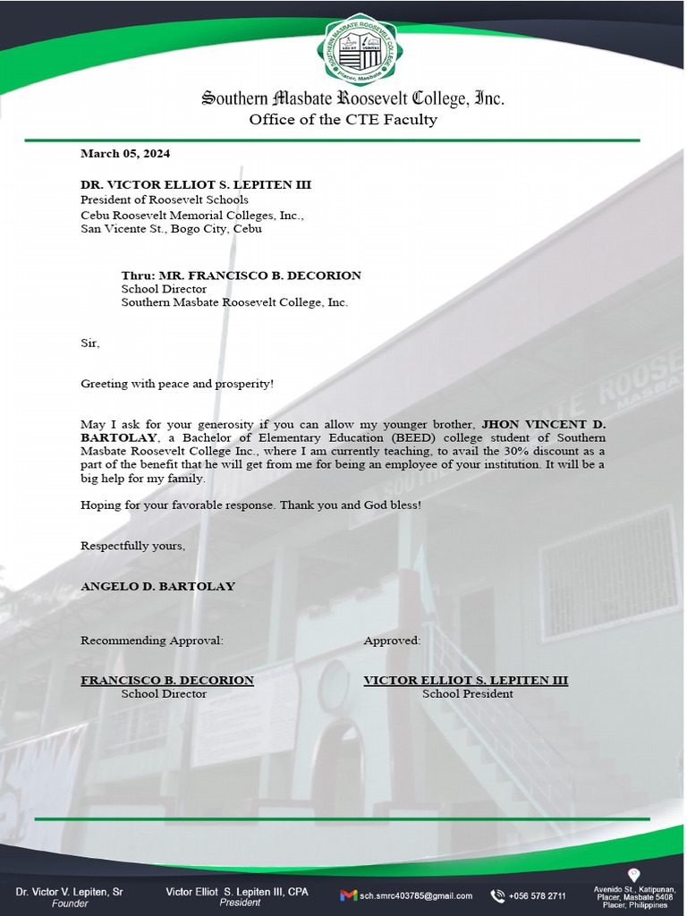 REQUEST LETTER | PDF