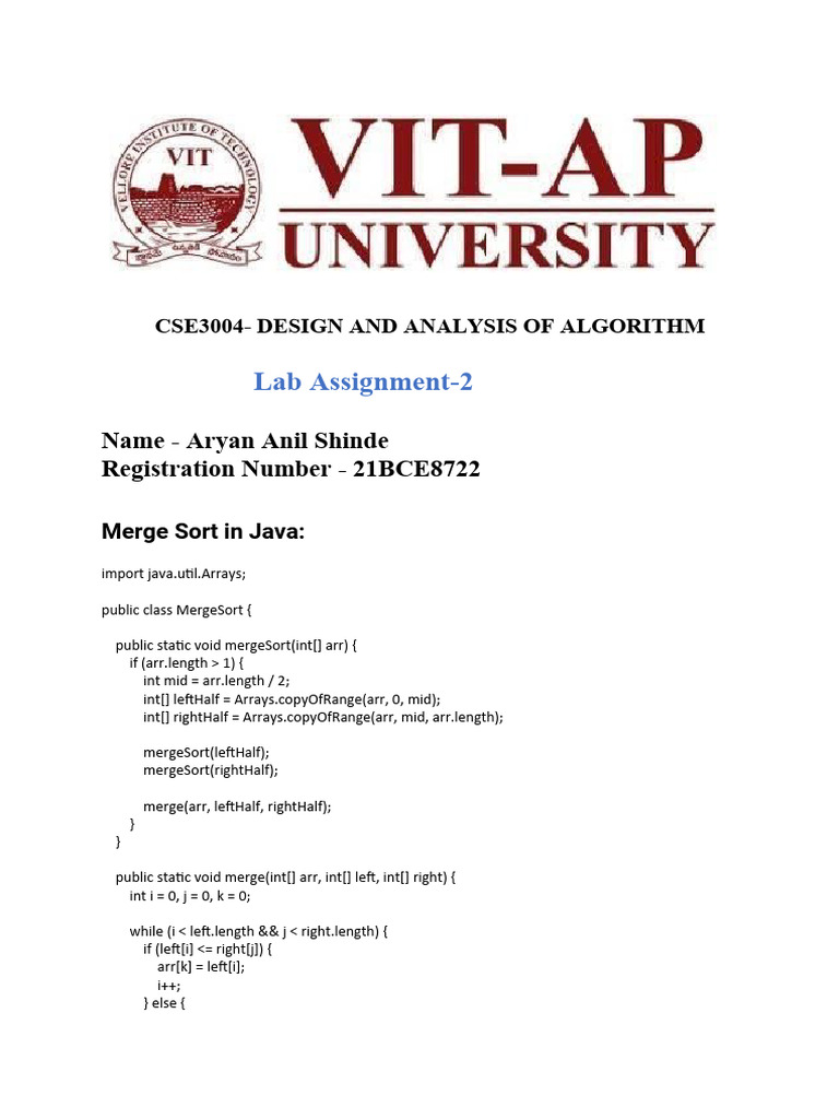 21BCE8722 - Assignment2 1 | PDF | Computers