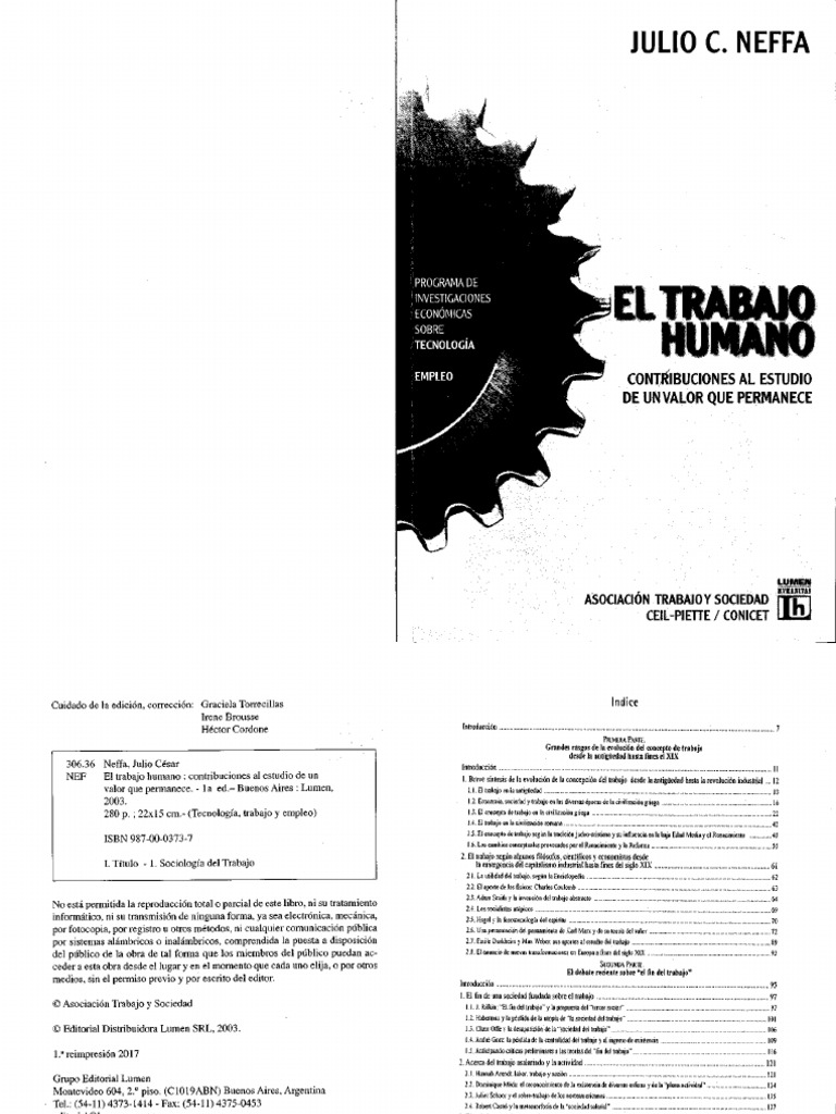 NEFFA-El Trabajo humano-COMPLETO | PDF