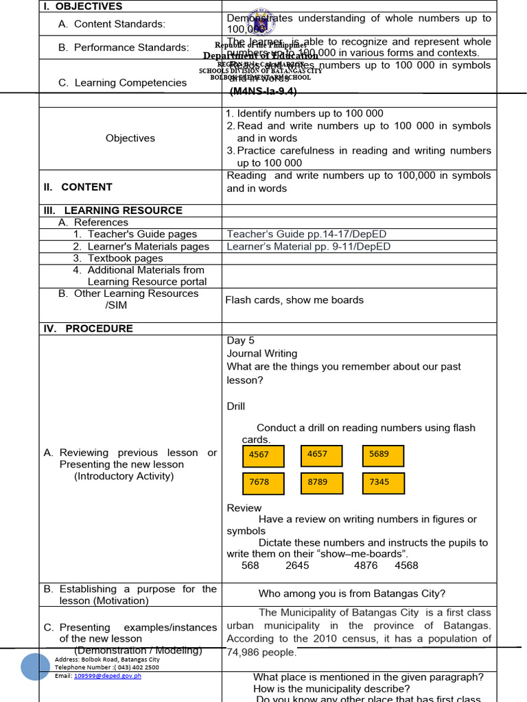 math-4-DLP-Q1-W1 4 | PDF | Learning | Behavior Modification