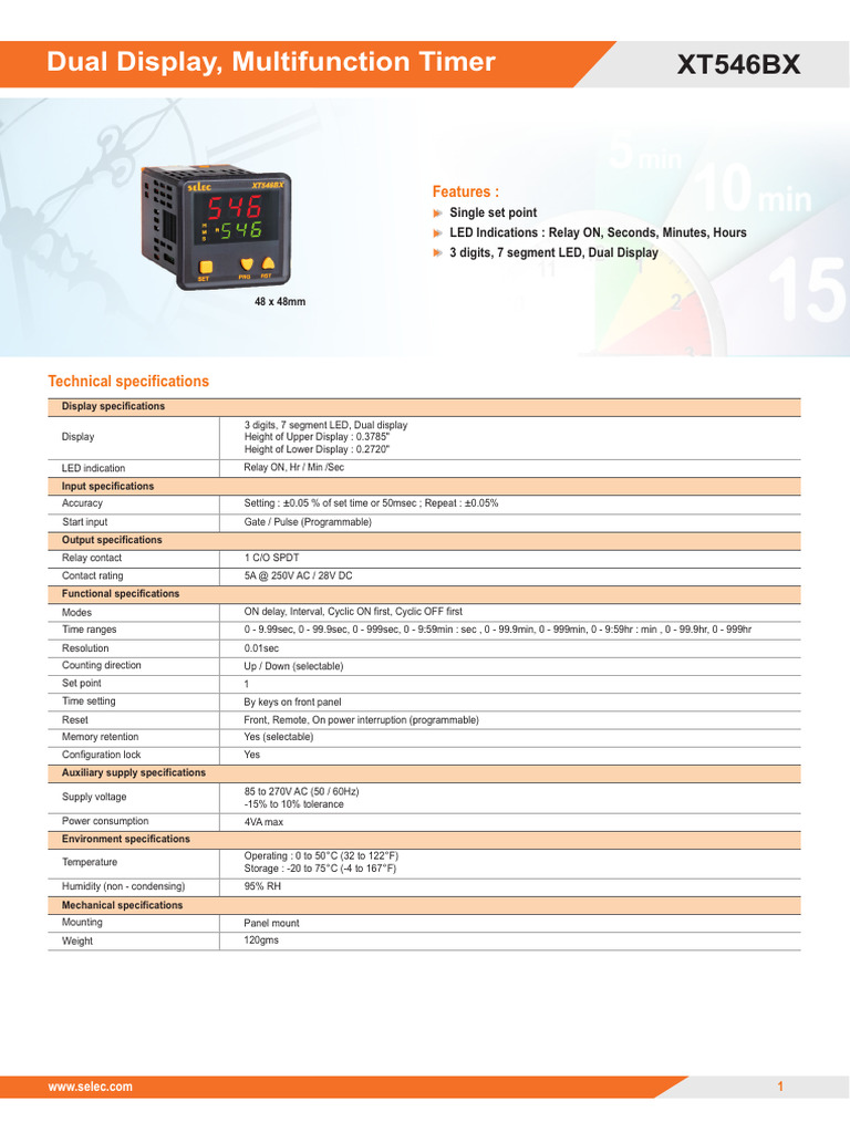 XT546BX Datasheet | PDF | Relay | Electrical Components