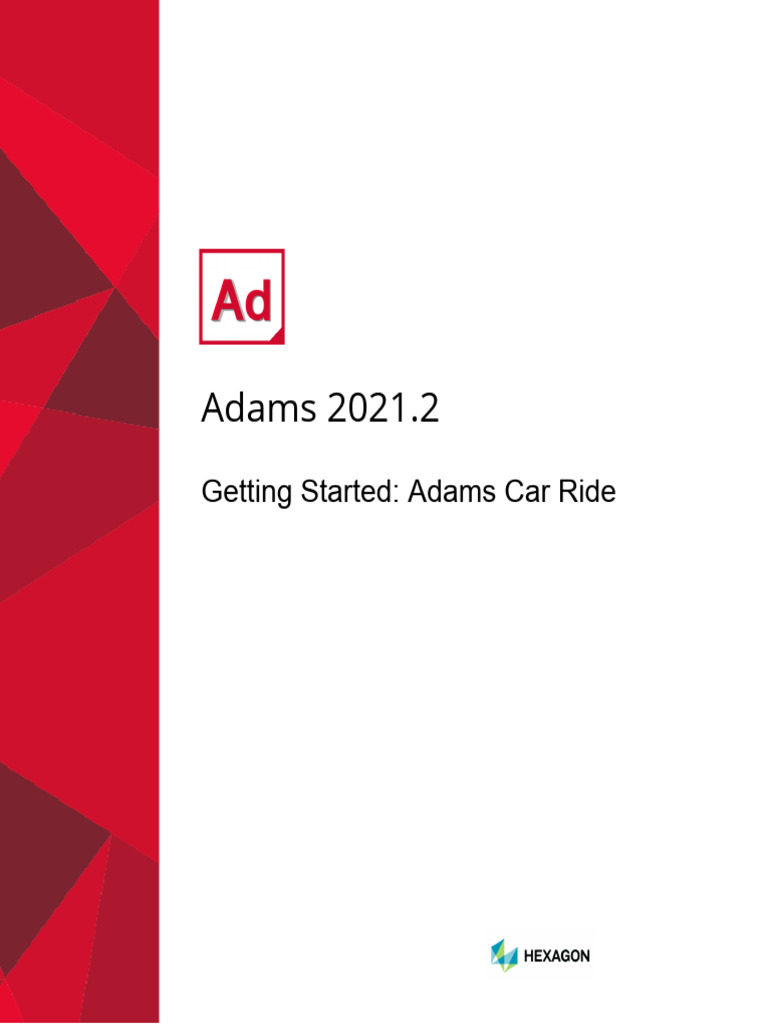 Adams 2021.2 Getting Started Using Adams Car Ride | PDF Adams 2021.2 Getting Started Using Adams Car Ride | PDF