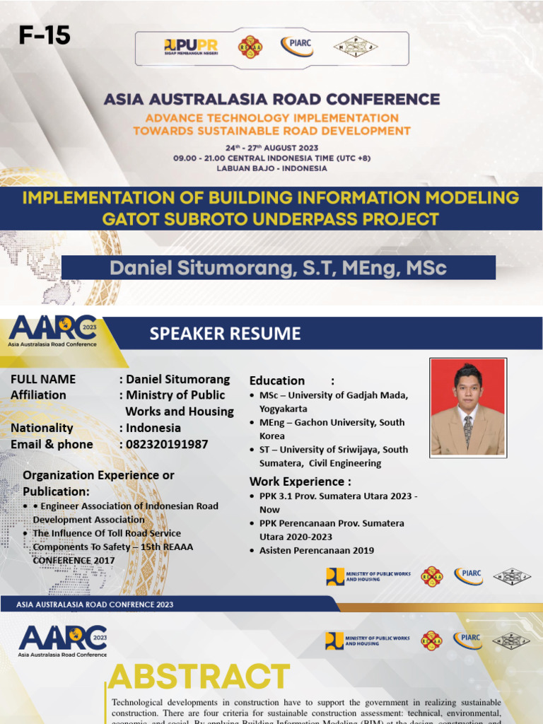 F-15 - Implementation of Building Information Modeling (BIM) To The Gatot Subroto Underpass ...