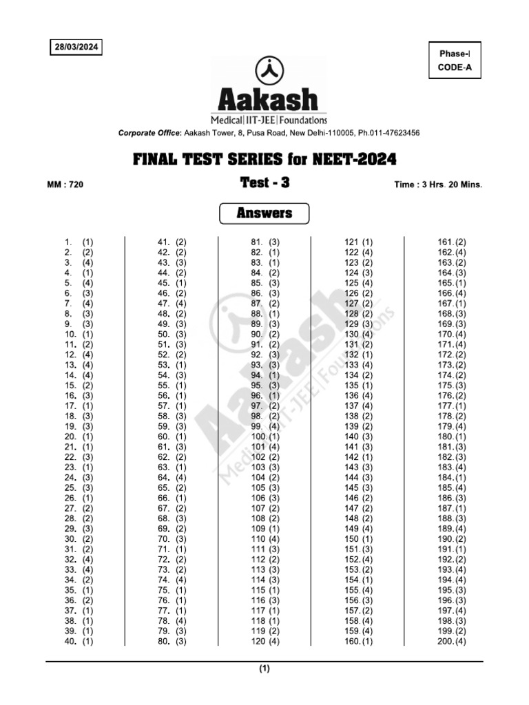 FTS 03 Soln Code A | PDF