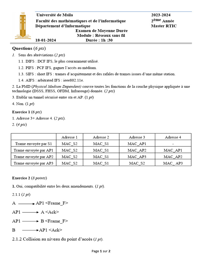 EMD 2023 2024 Correction | PDF