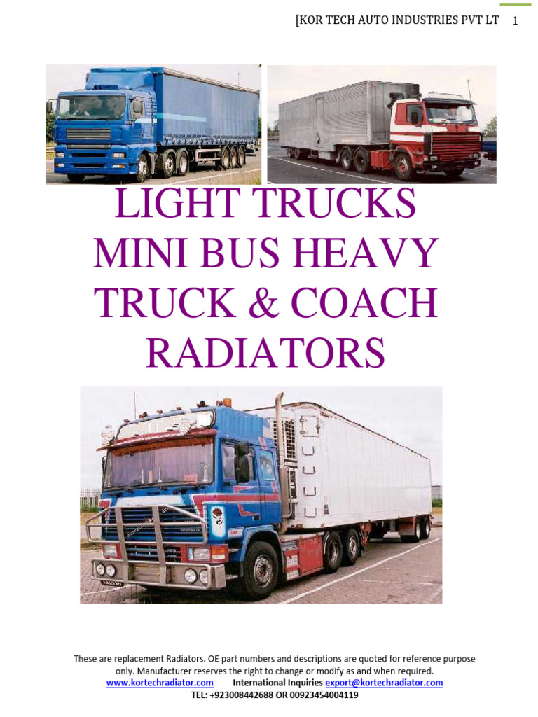 Kor Tech Truck Catalogue | PDF | Mercedes Benz | Wheeled Vehicles