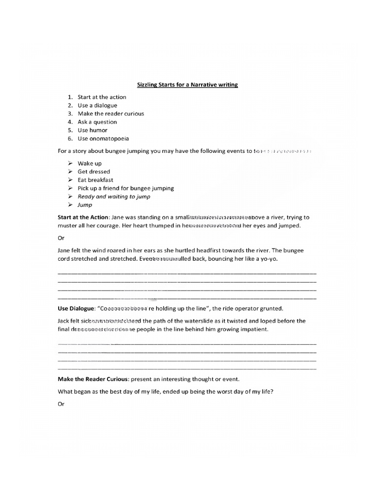 Narrative Ws 2 | PDF