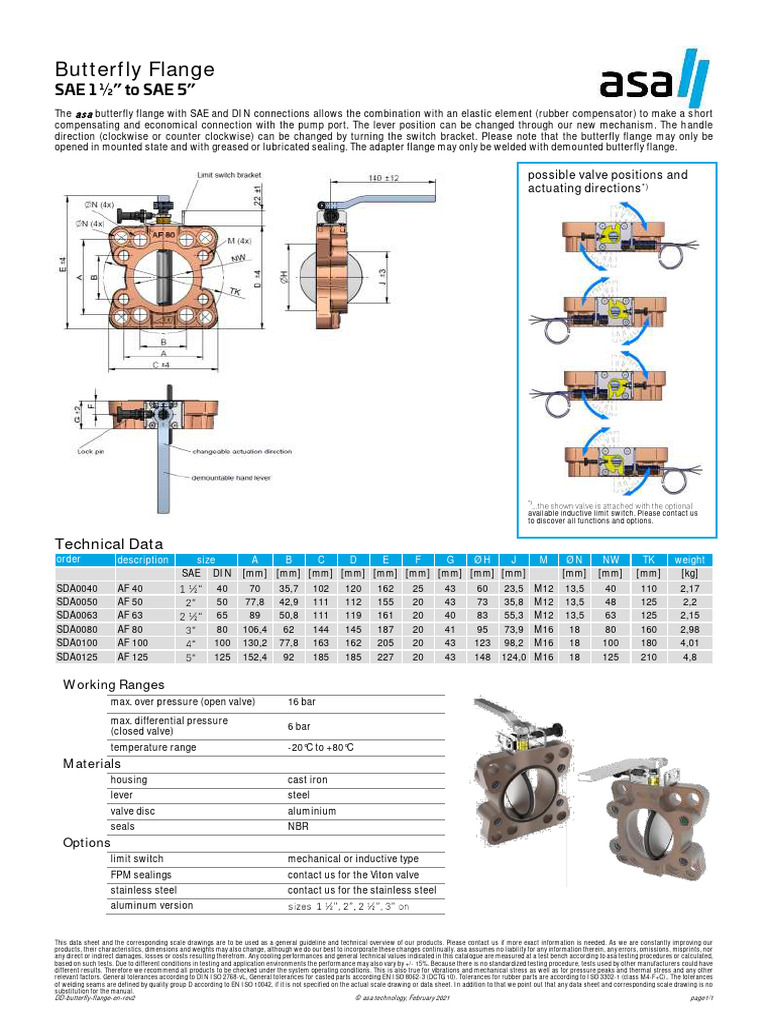 DD-butterfly-flange-en-rev2 | PDF | Valve | Engineering Tolerance
