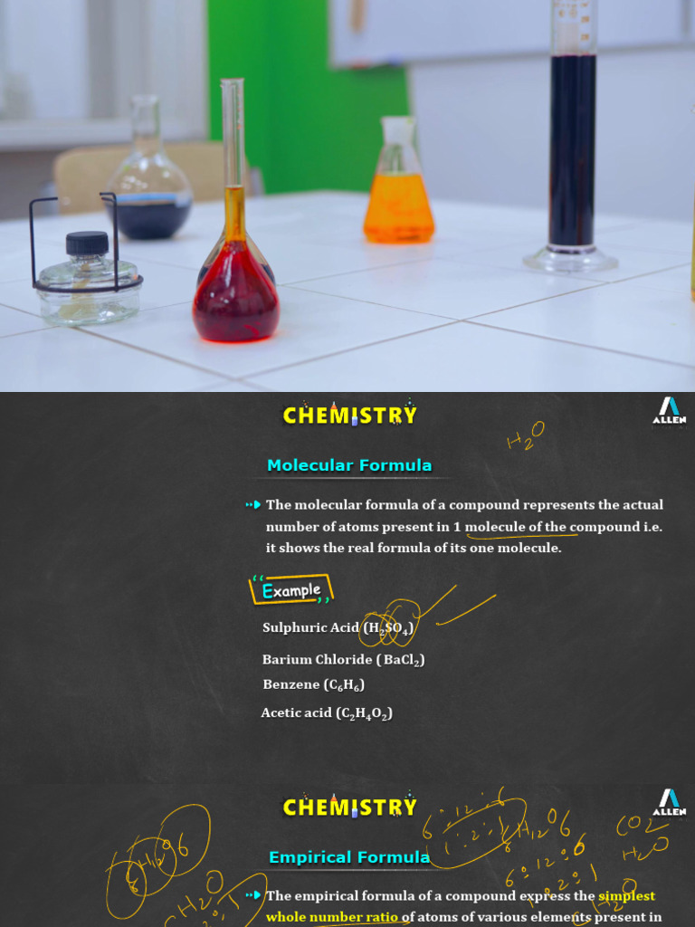 Empirical vs Molecular Formulas Explained | PDF | Molecules | Chemical ...