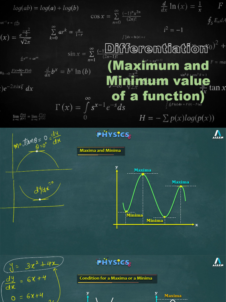 l13 Maximum and Minimum Value of A Function | PDF | Mathematical ...