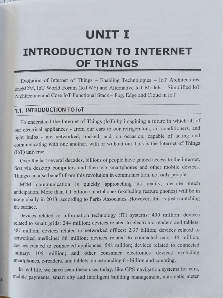 Iot Unit - 1 | PDF