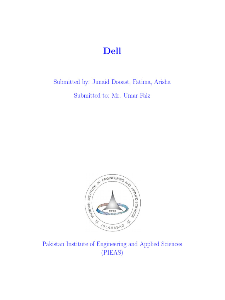 Dell Report | PDF | Dell | Supply Chain