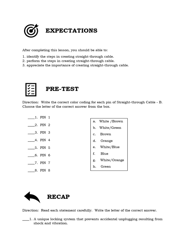Css q4 m4 Creating Straight Through Cable | PDF | Electrical Connector ...