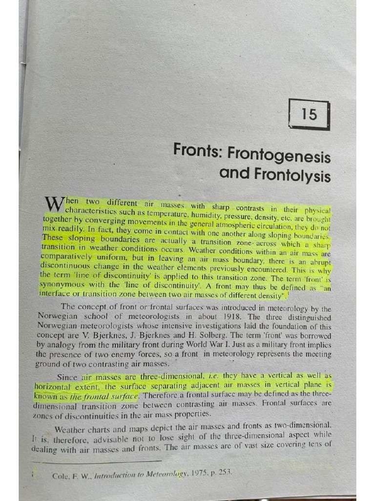 Fronts and Frontogenesis | PDF