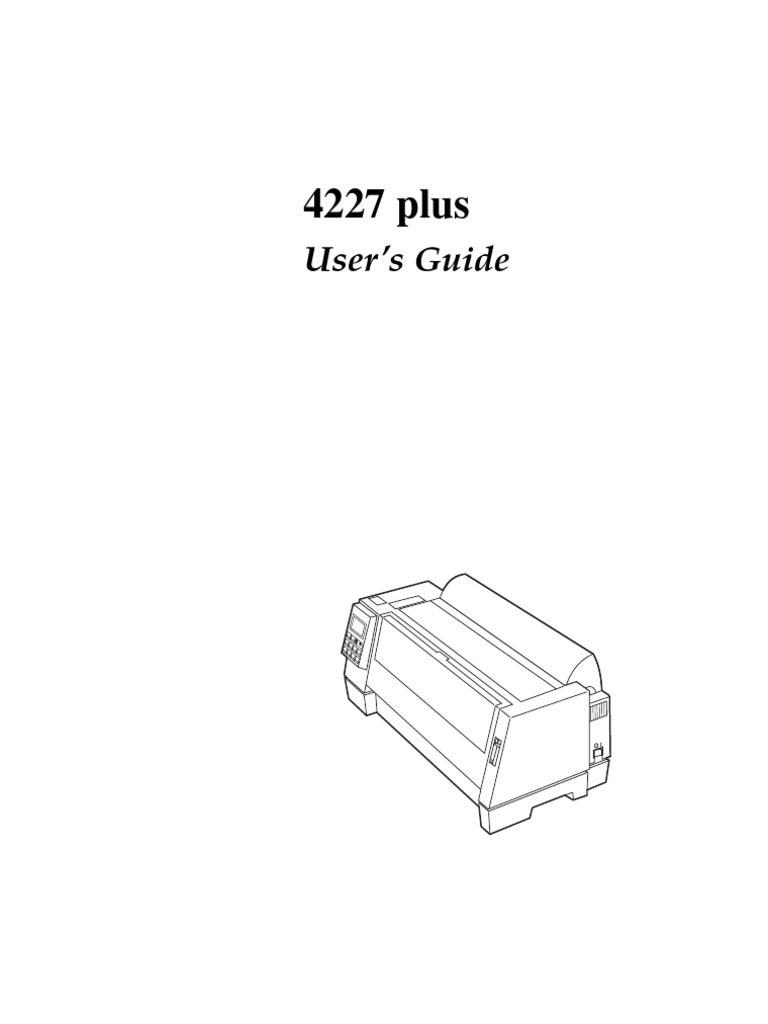 User Manual 4227 | PDF | Printer (Computing) | Menu (Computing)