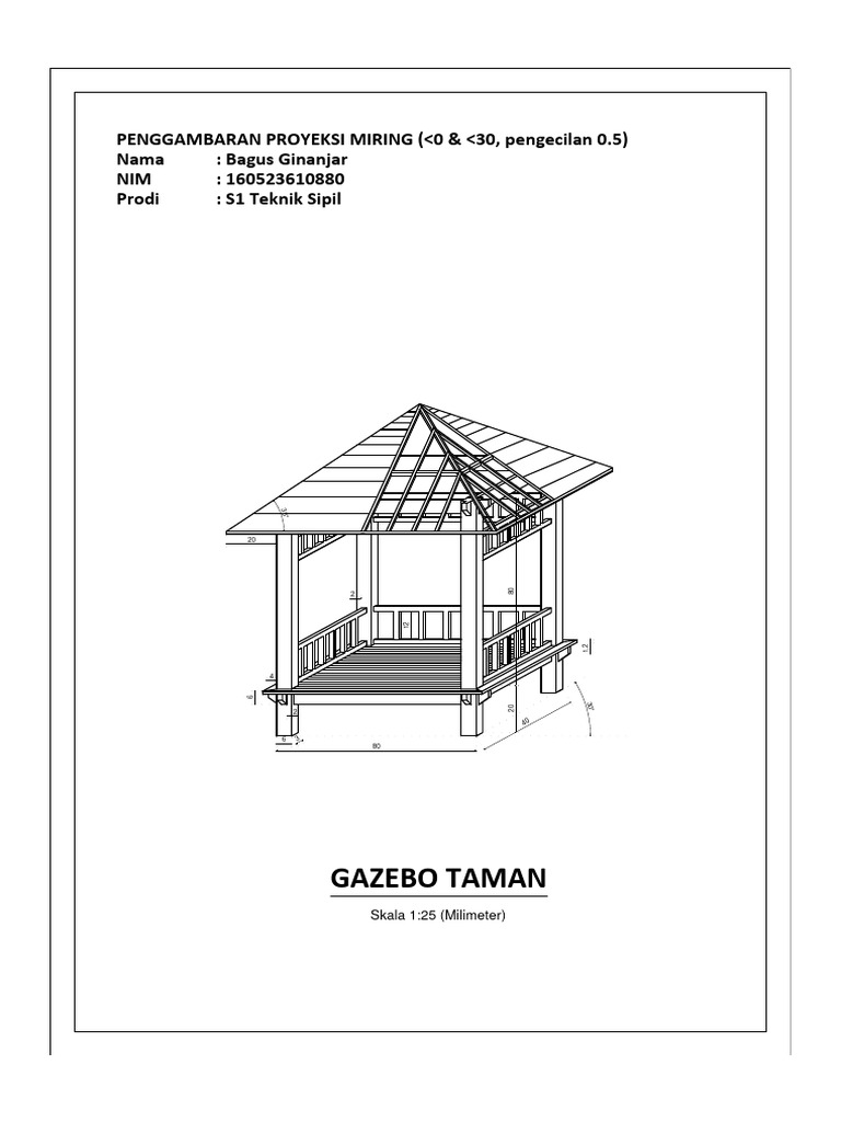 Proyeksi Miring Gazebo | PDF