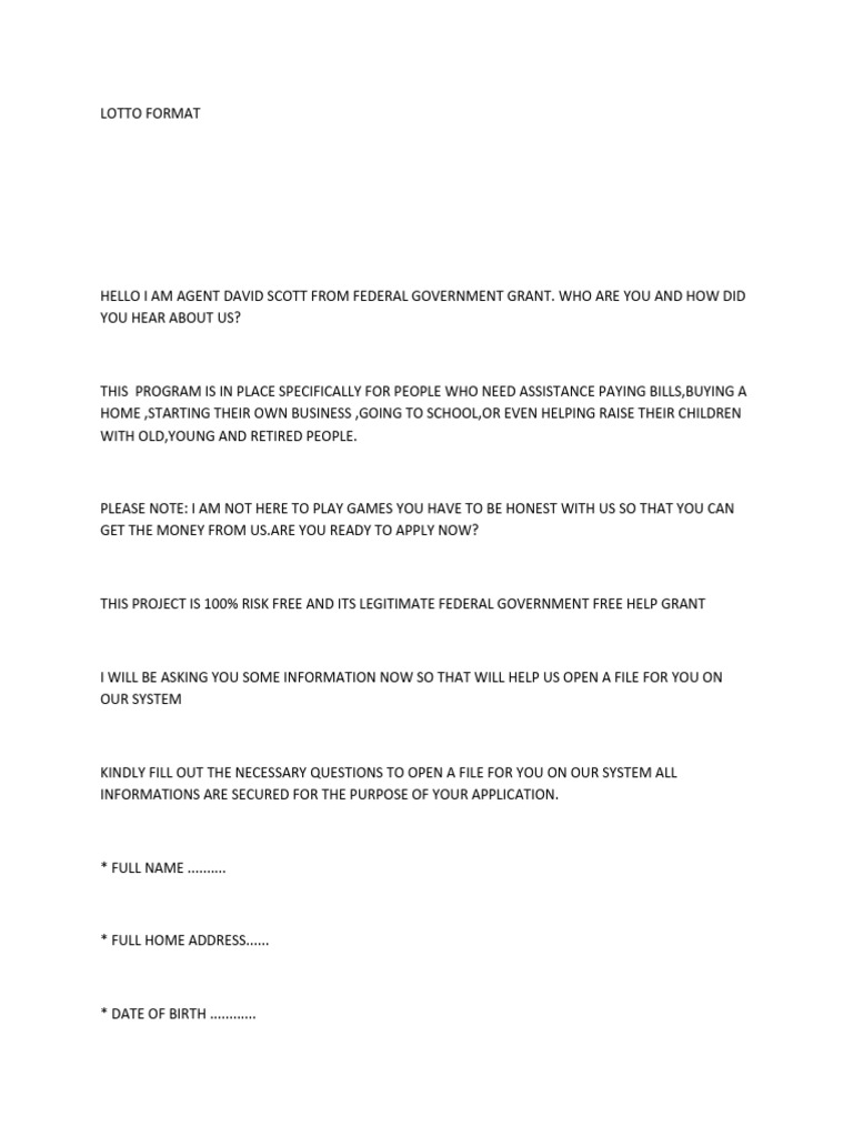 Lotto Format-Wps Office | PDF | Money