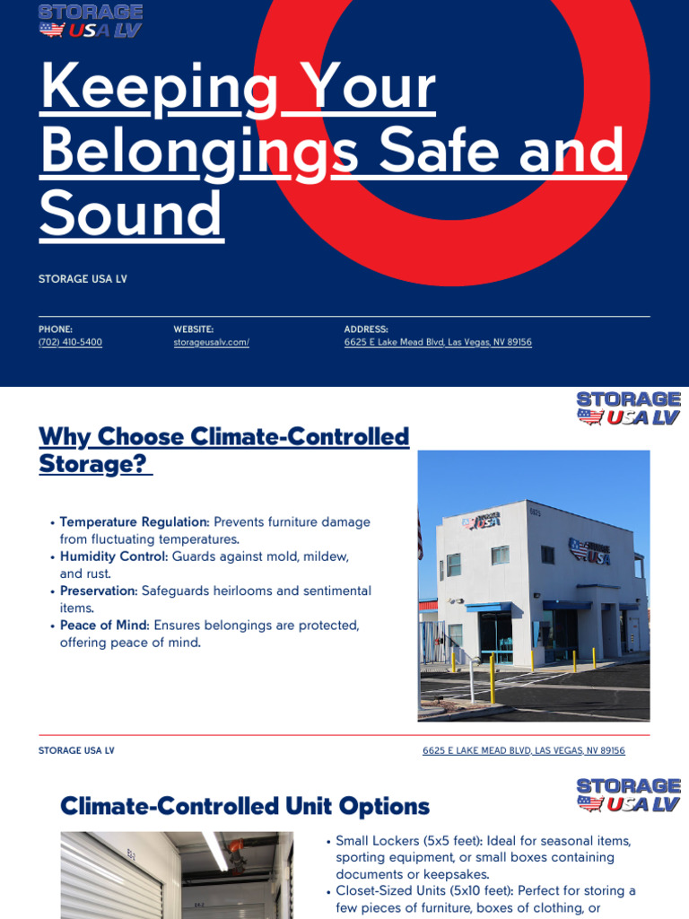 Keeping Your Belongings Safe With Storage USA LV | PDF