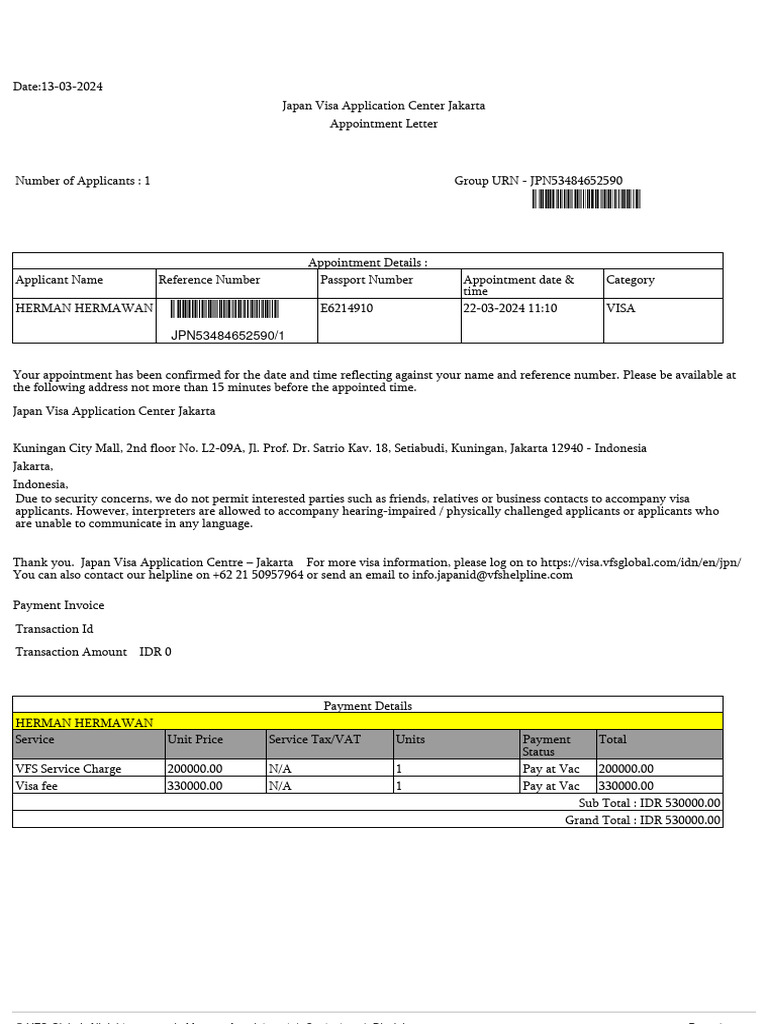 Jvac Herman Hermawan | PDF | Travel Visa | Jakarta