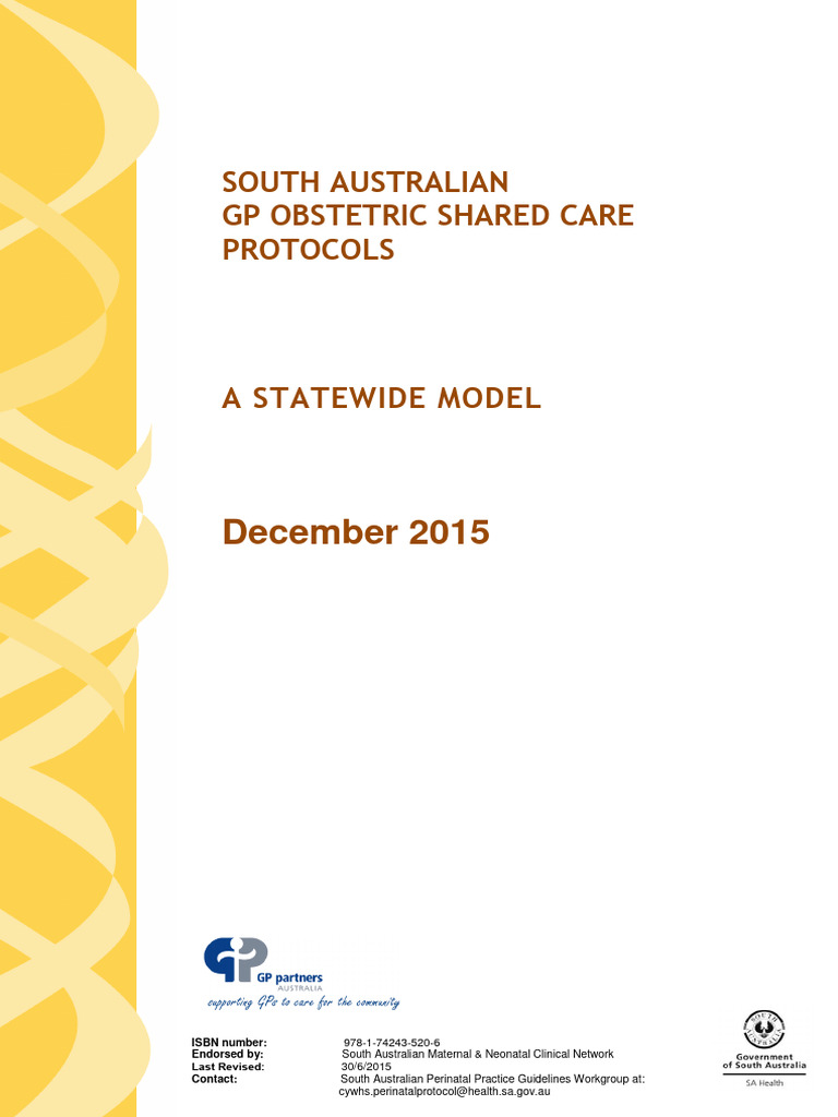 SA GP Obstetric Shared Care Protocols | PDF | Pregnancy | Mammalian ...