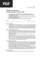 Implanon Consent Form | PDF | Informed Consent | Birth Control