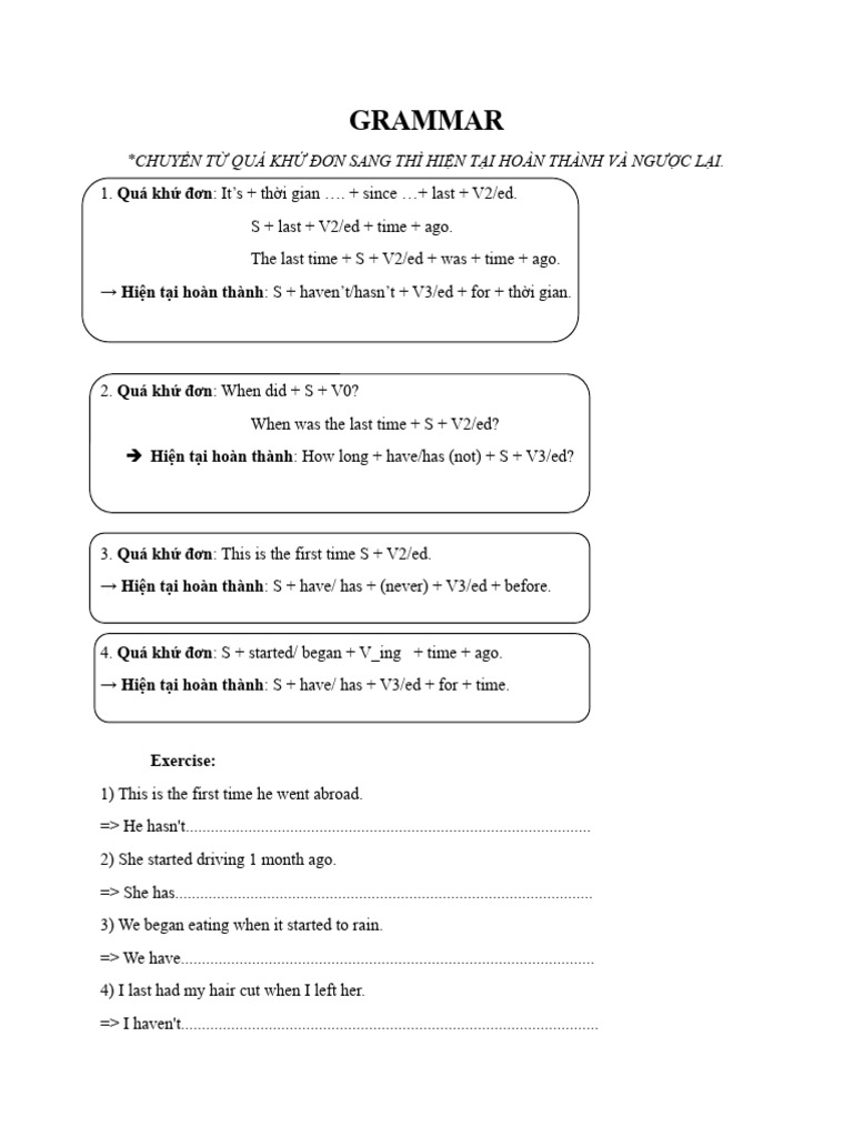 Grammar - QKĐ-HTHT | PDF | Teaching Methods & Materials | Computers