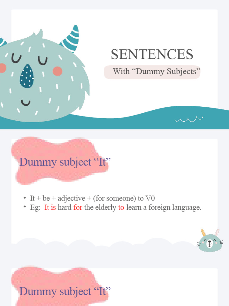 Dummy Subject | PDF