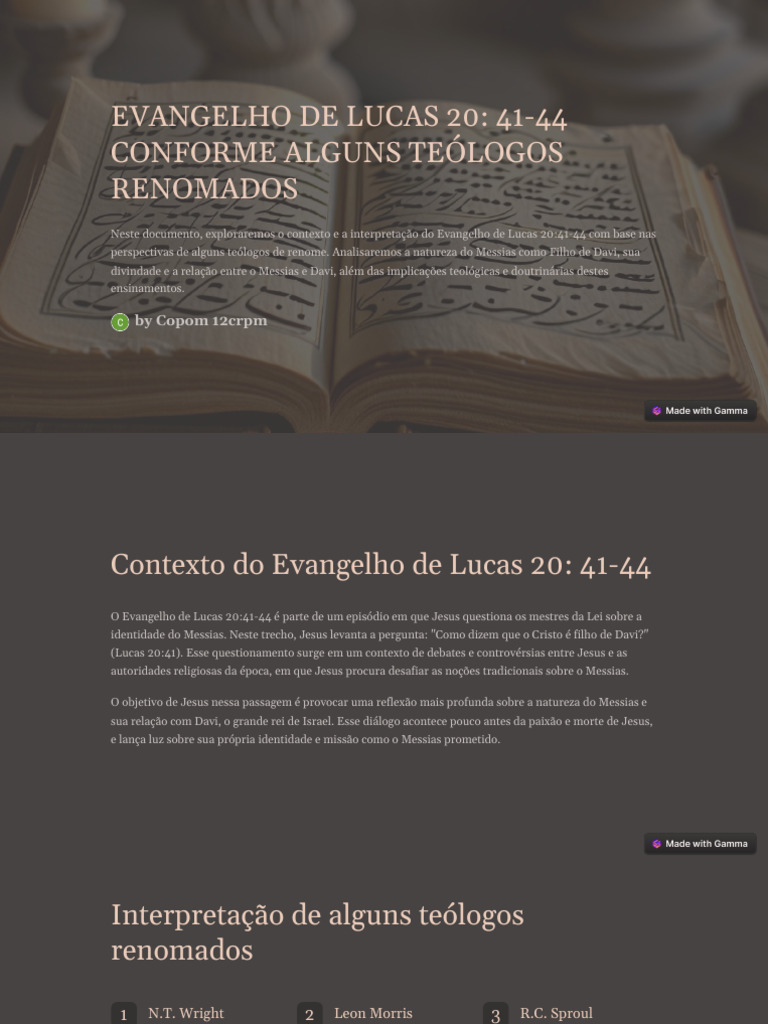 Interpretação de Lucas 20:41-44 | PDF | Jesus | Messias
