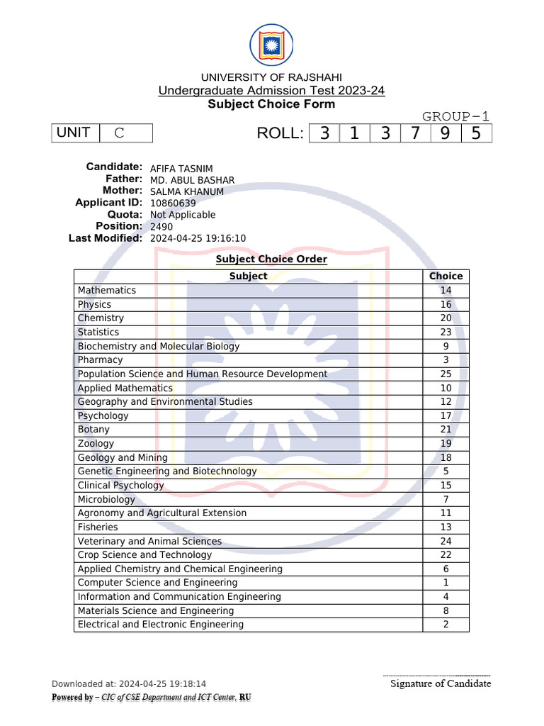 Choice-Form C313795 | PDF | Engineering | Science