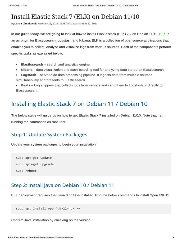 Installer ELK Debian11 | PDF