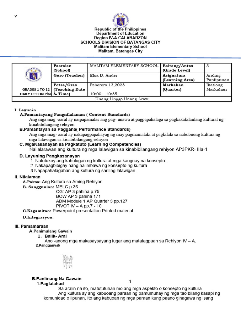 DLP-AP-Q3-Week-1-day 1 | PDF