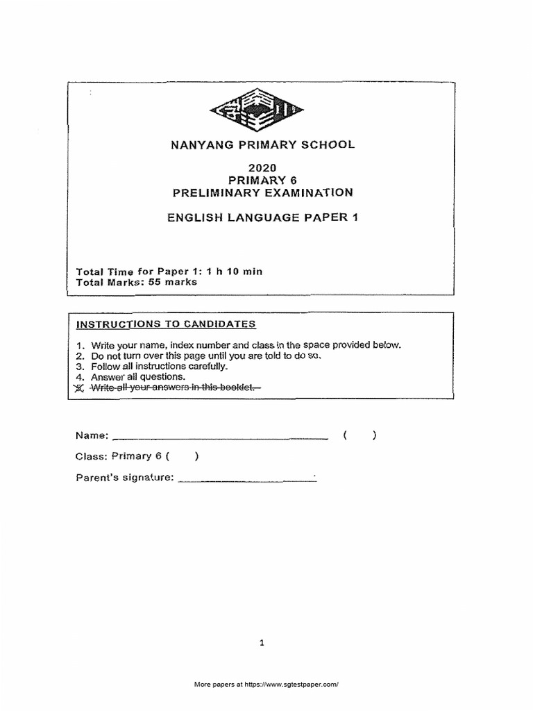 Access SG Test Papers Online | PDF | Foreign Language Studies