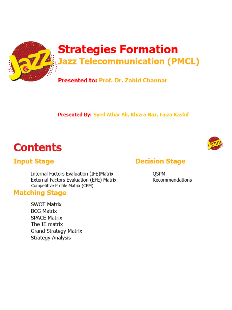Jazz SM Presentation Finalll | PDF | Swot Analysis | Marketing Strategy