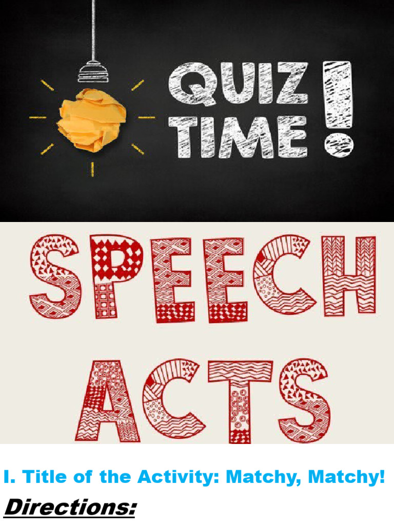 Speech Acts Quiz | PDF