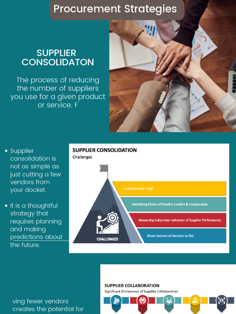 Supplier Consolidation | PDF | Business | Finance & Money Management