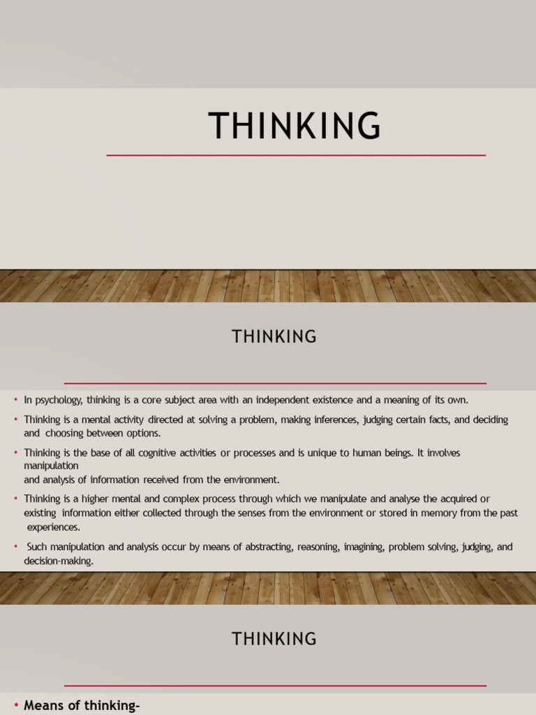 Understanding Human Thinking Processes | PDF | Thought | Concept