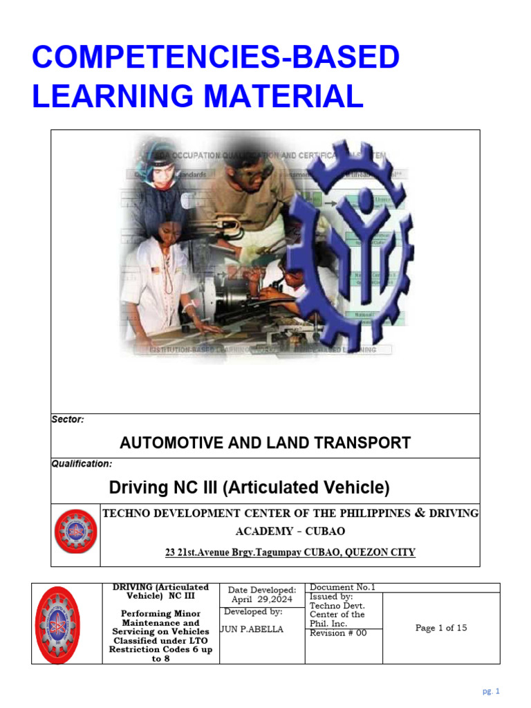 CBLM | PDF | Sodium Bicarbonate | Vehicles