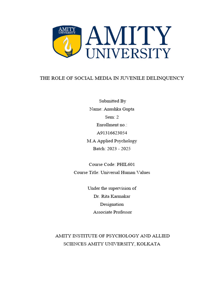 NTCC Final | PDF | Juvenile Delinquency | Adolescence