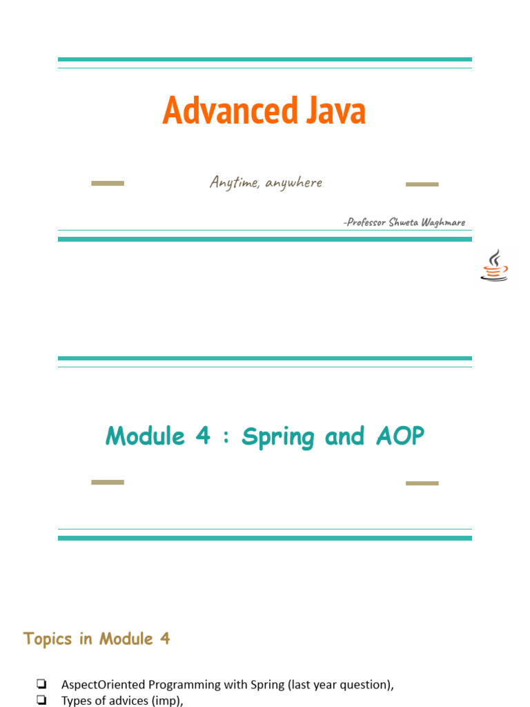Module 4 _ Spring and AOP Final | PDF | Spring Framework | Method ... Module 4 _ Spring and AOP Final | PDF | Spring Framework | Method ...