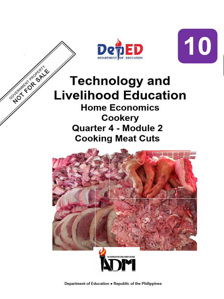 Tle10 Cookery q4 Mod2 Cookingmeatcuts | PDF | Grilling | Entrée