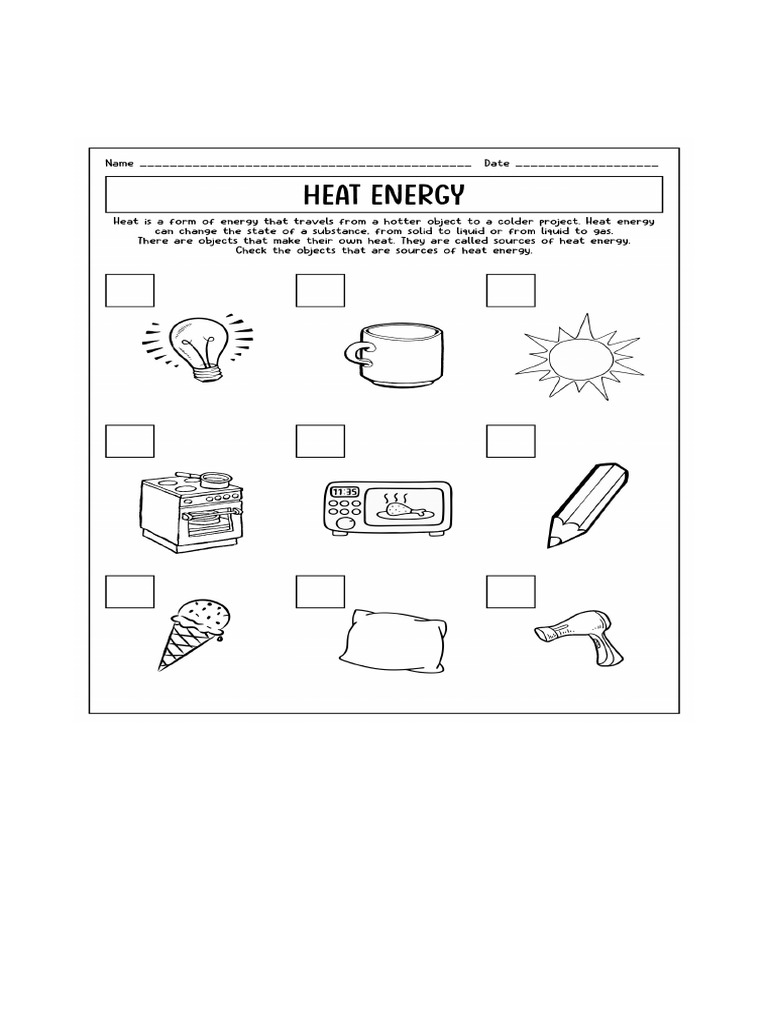 Printablee.com Forms of Heat Energy Worksheet 383.Jpg | PDF