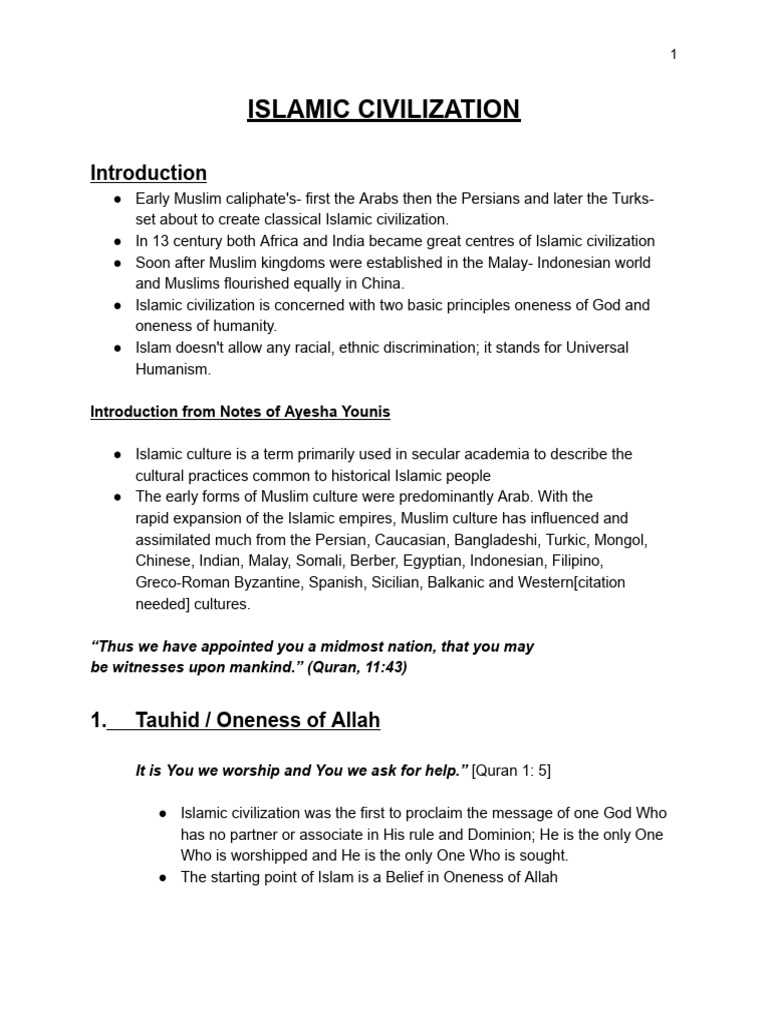 Distinctions of Islamic Civilization | PDF | Sharia | Quran