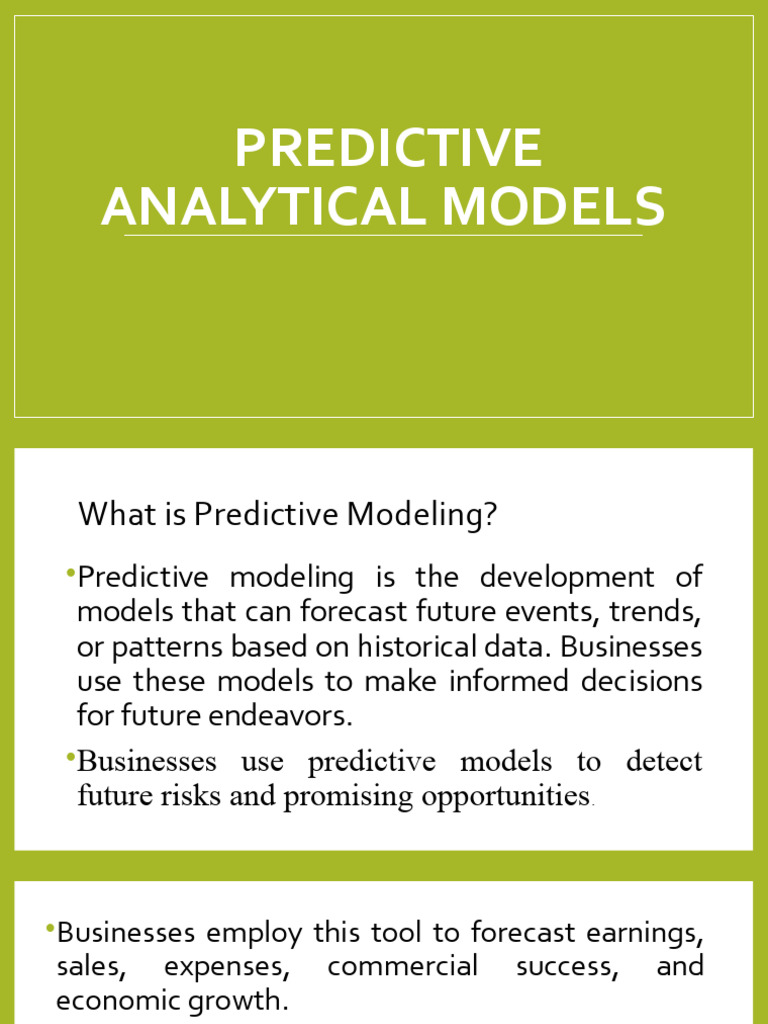 Predictive Analytical Models CHAP 2 | Download Free PDF | Predictive Analytics | Analytics