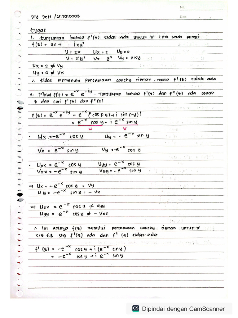 Sry Defi Fungsi Kompleks | PDF