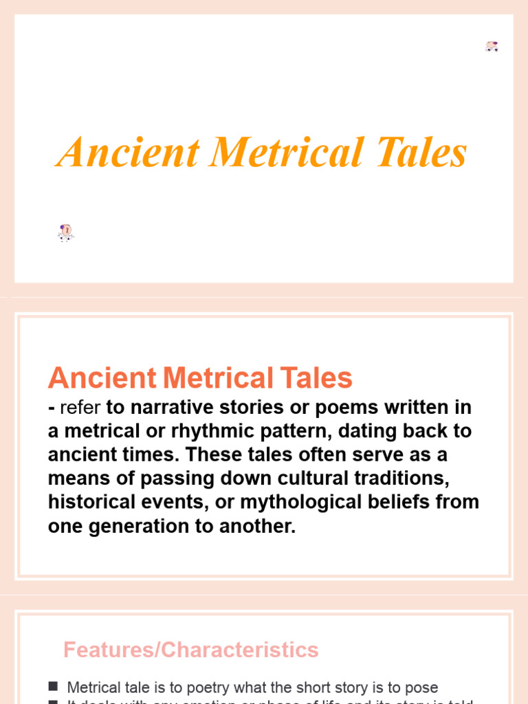 Ancient Metrical Tales Overview | PDF | Epic Poetry | Poetry