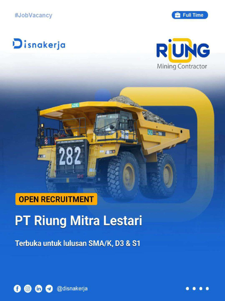 Lowongan Kerja PT Riung Mitra Lestari | PDF