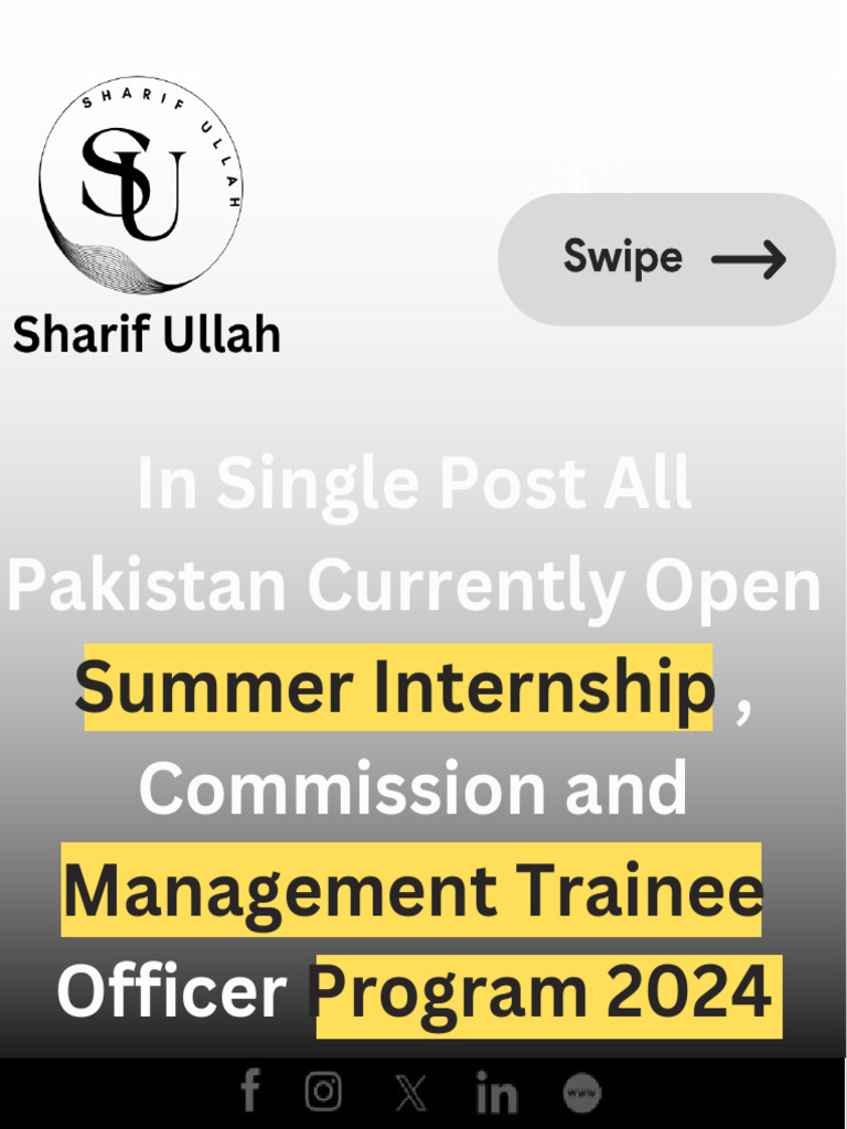 Pakistan Internship & Trainee Programs | PDF